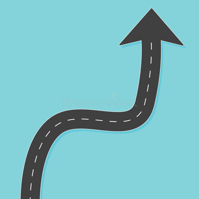 Road with arrow stock vector. Illustration of transport - 112779603