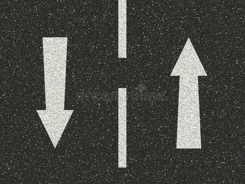 Road with arrows stock illustration. Illustration of route - 12499334