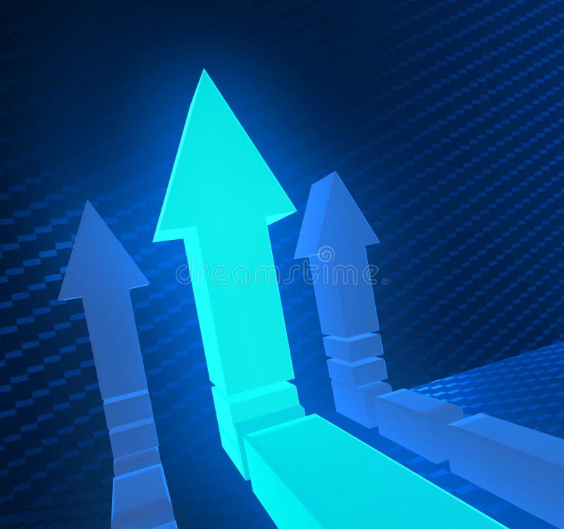 Road Arrows at Crossroads in Difficult Choice Concept - 3d Rende Stock ...