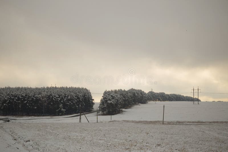 Road in Bad Weather Conditions in Winter Stock Photo - Image of dark ...
