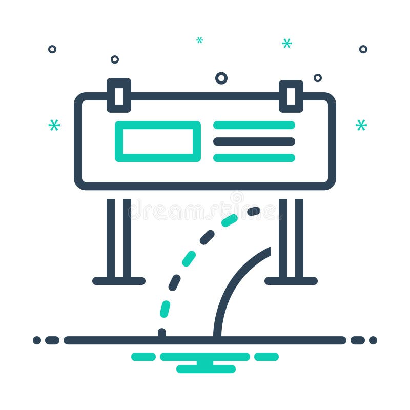 Mix Icon for Road Banner, Ad Street and Street Stock Vector ...