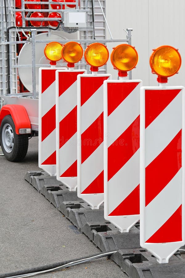 Road barrier stock photo. Image of glossy, visible, sign - 27631574