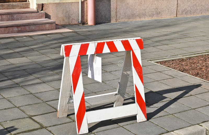 Road Barrier on the City Street Stock Photo - Image of road, street ...