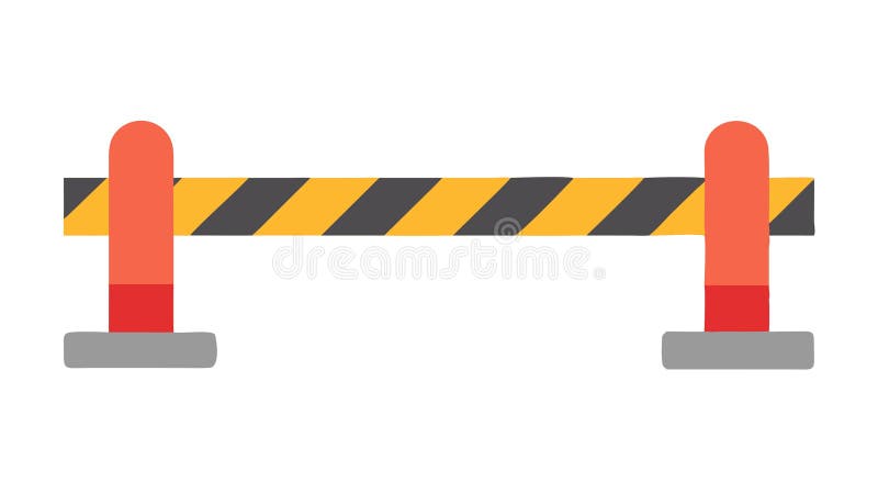 Road Barrier Gate Icon, Construction and Traffic Symbol, Vector Design ...