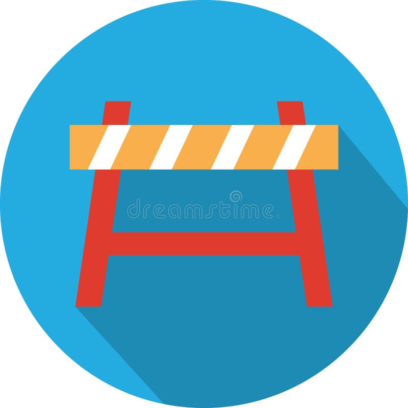 Road Barrier. Vector Illustration Decorative Design Stock Vector ...