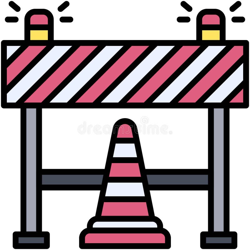 Road Barriers Icon, Car Accident and Safety Related Vector Illustration ...