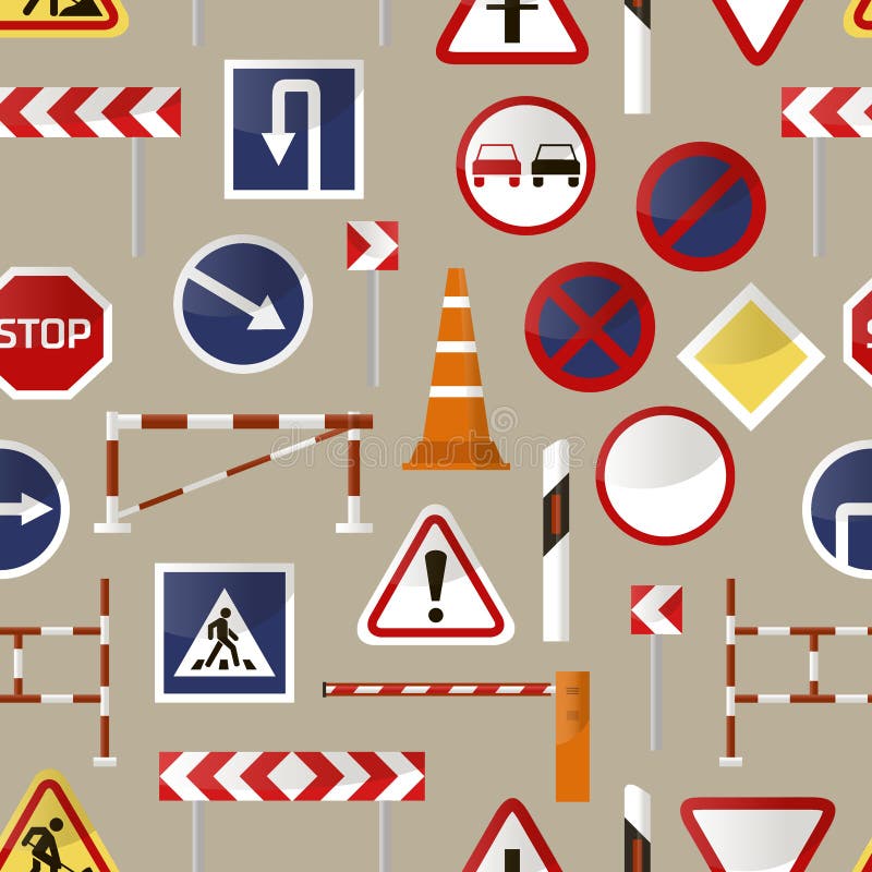Road Barriers Signs Pattern Stock Illustrations – 16 Road Barriers ...