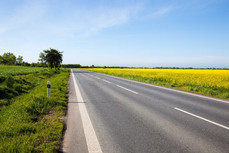 Road through the Beautiful Countryside Landscape Stock Image - Image of ...