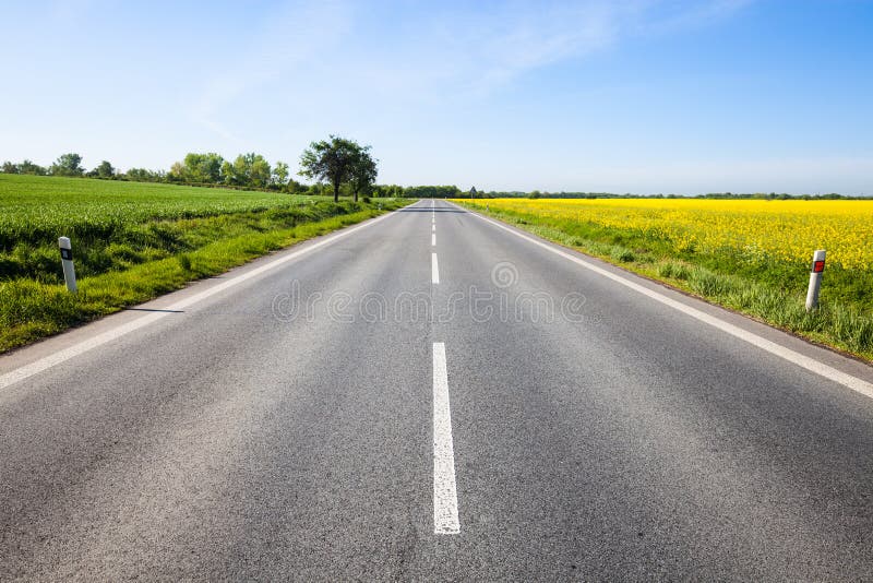 Road through the Beautiful Countryside Landscape Stock Photo - Image of ...