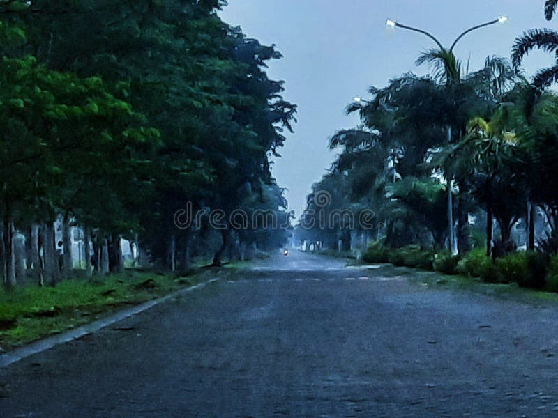 The Road after Being Rained Stock Photo - Image of rained, street ...