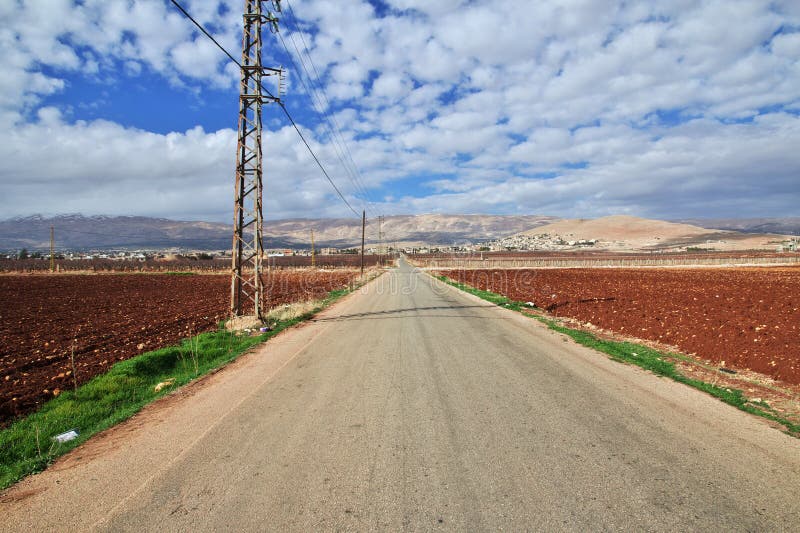 The Road in Bekaa Valley of Lebanon Stock Photo - Image of east, land ...