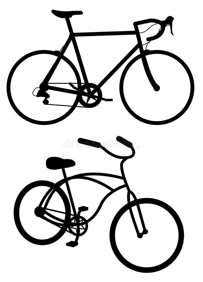 Road Bike And Cruiser stock vector. Illustration of cycling - 6200715
