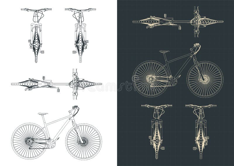 Road Bike Isometric Blueprints Stock Vector - Illustration of ride ...