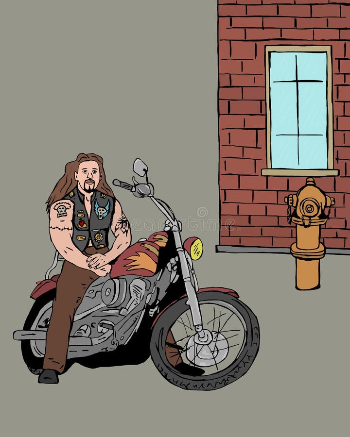 Road biker stock illustration. Illustration of comic - 60585918
