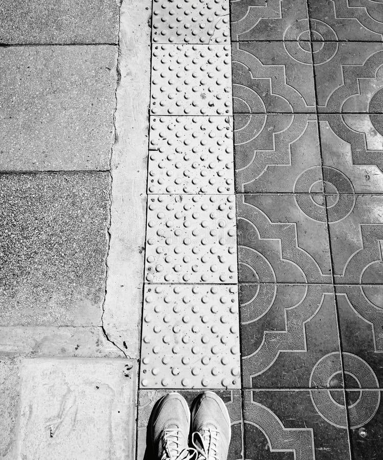 The Road for the Blind in the City Squares with Pimples Stock Image ...