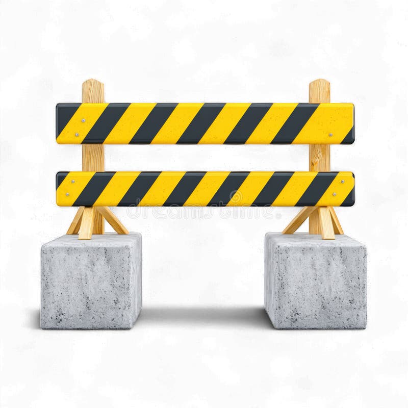 Road Block Barrier - Construction Site Safety Stock Photo - Image of ...