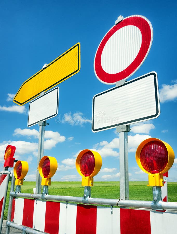 Road block stock image. Image of asphalt, highway, reflector - 43925503