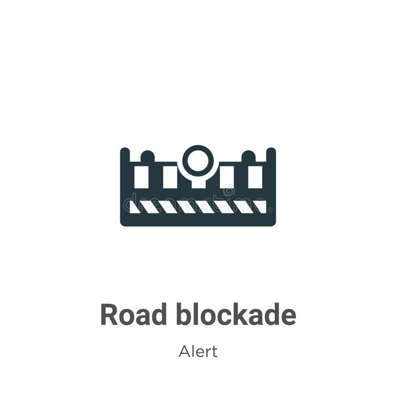 Road Blockade Icon in Trendy Design Style. Road Blockade Icon Isolated ...