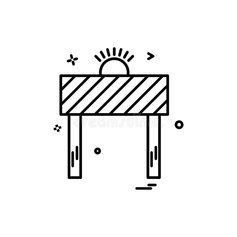 Road Blocker Icon Vector Design Stock Vector - Illustration of scheme ...