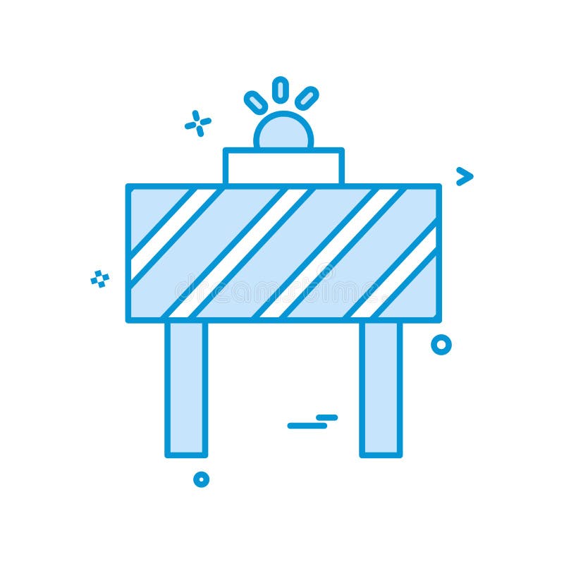 Road Blocker Icon Vector Design Stock Vector - Illustration of scheme ...