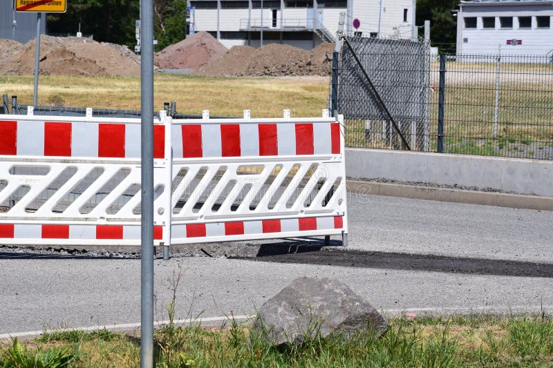 Road blocks stock image. Image of advertising, marking - 283499059