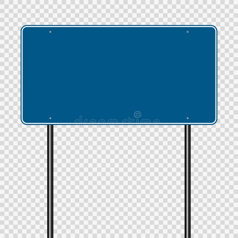 Sign Road Blue on Transparent Background Stock Vector - Illustration of ...