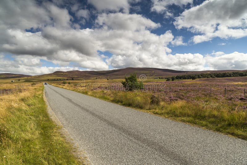 Road through the Braes of Abernethy in Scotland. Stock Photo - Image of ...