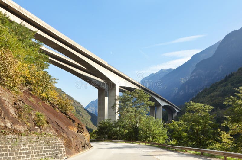 Road bridge stock image. Image of woods, road, transportation - 26960367