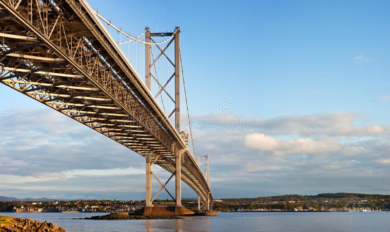 Road Bridge Across the Firth of Forth Stock Image - Image of cable ...