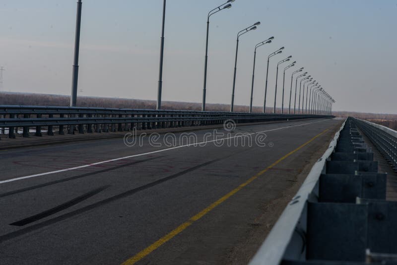 Road Bridge Across the River Stock Photo - Image of forest ...