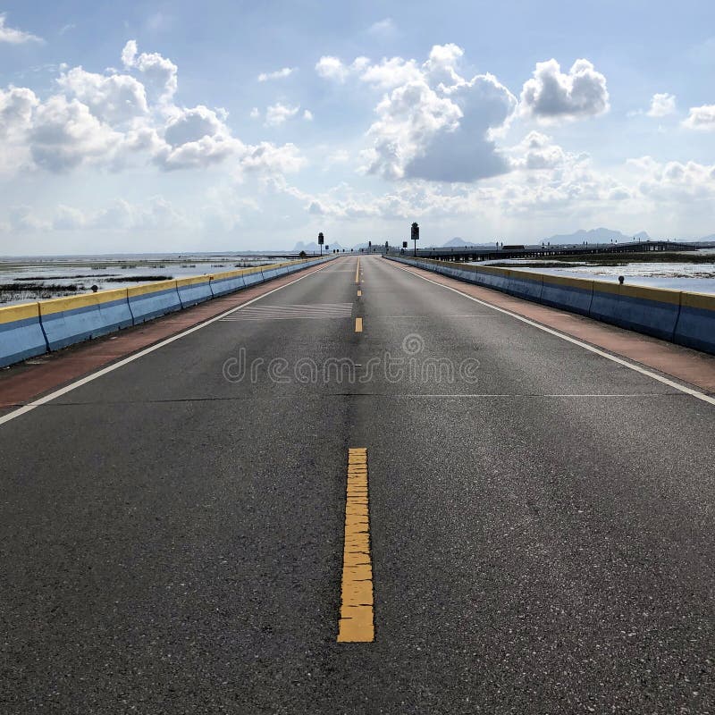 Road bridge across wetland stock image. Image of countryroad - 170340957