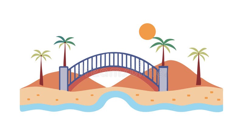 Road Bridge Icon, Transportation Link, Vector Design Generative AI ...