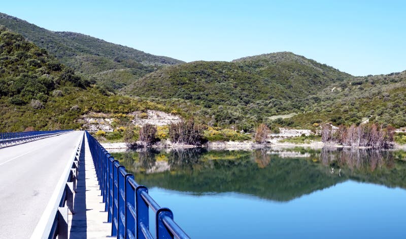 Road bridge in one side stock image. Image of nature - 25416773