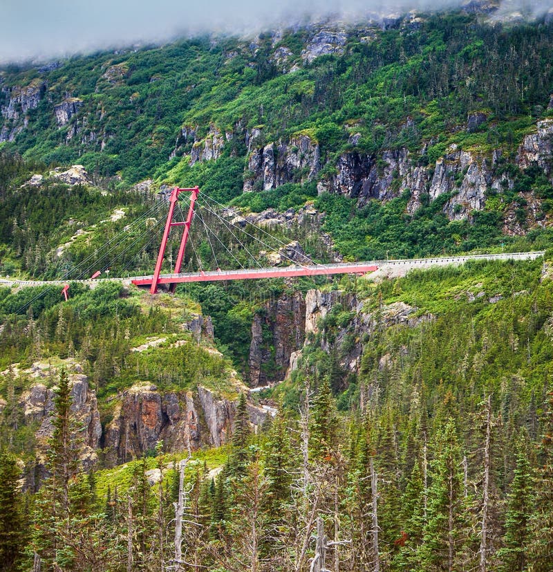 Road Bridge Over a Deep Gorge Stock Photo - Image of cloudy, scenic ...