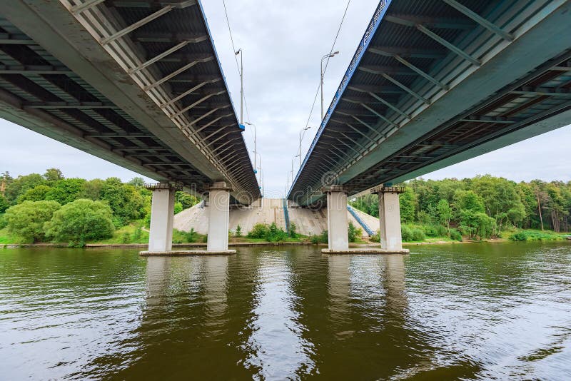 Road bridge over the river stock image. Image of architecture - 77248417