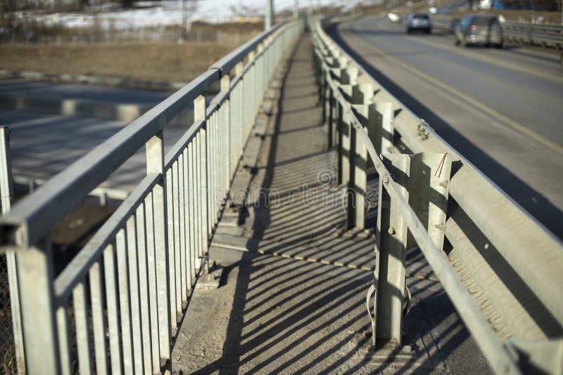 Road on Bridge. Side of Track Stock Image - Image of fast, exit: 245092977