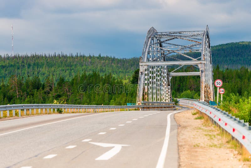 Road Bridge Truss Across the River Stock Photo - Image of bridge ...