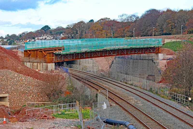 Road Bridge Under Construction Stock Photo - Image of train, track ...
