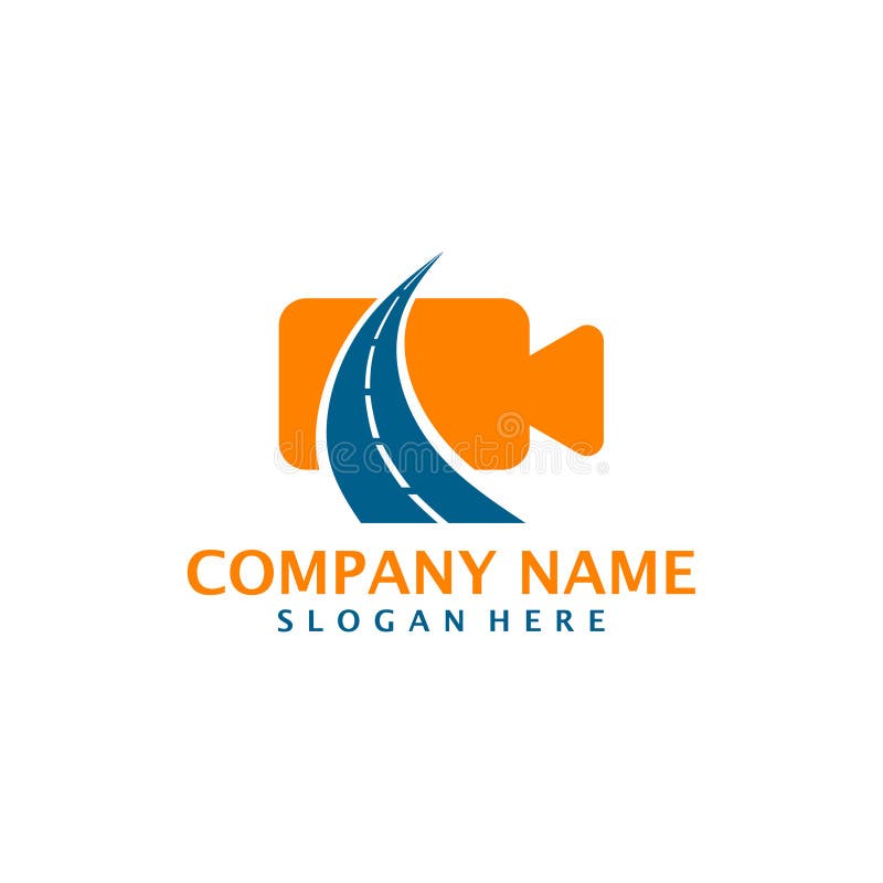 Road Camera Logo Design Vector. Camera with Road Logo Design Template ...