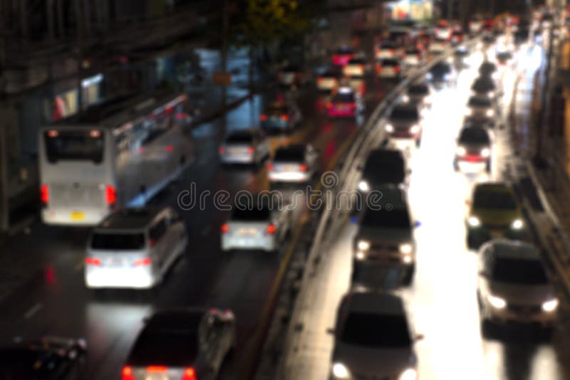 Road Car Dense with Blurred Images Stock Image - Image of blur, motion ...