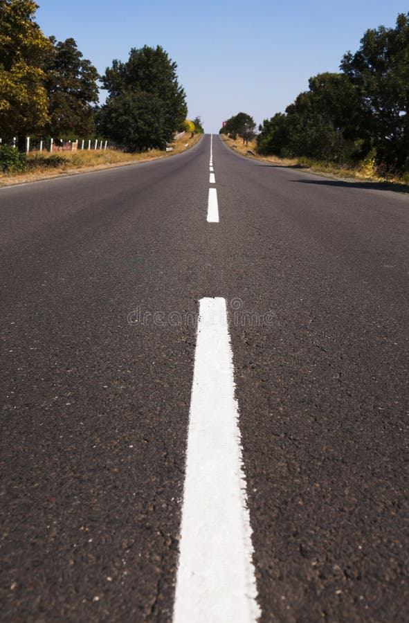 Road without Cars in the Bulgaria Stock Photo - Image of auto, light ...
