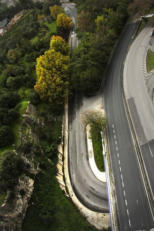 Road without cars stock image. Image of morning, hill - 35873295