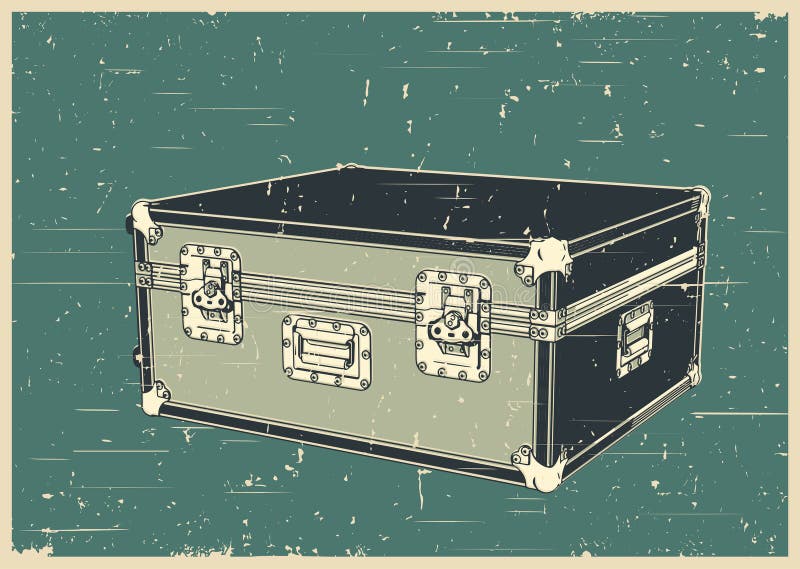 Road Case for Stage Equipment Retro Poster Stock Vector - Illustration ...