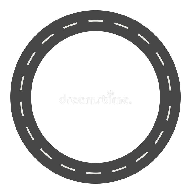 Road circular path stock illustration. Illustration of roundabout ...