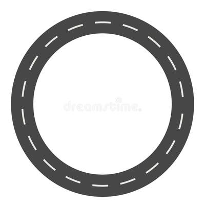 Road circular path stock illustration. Illustration of roundabout ...