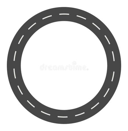 Road circular path stock illustration. Illustration of roundabout ...