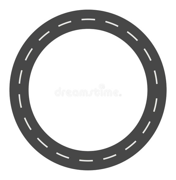 Road circular path stock illustration. Illustration of roundabout ...
