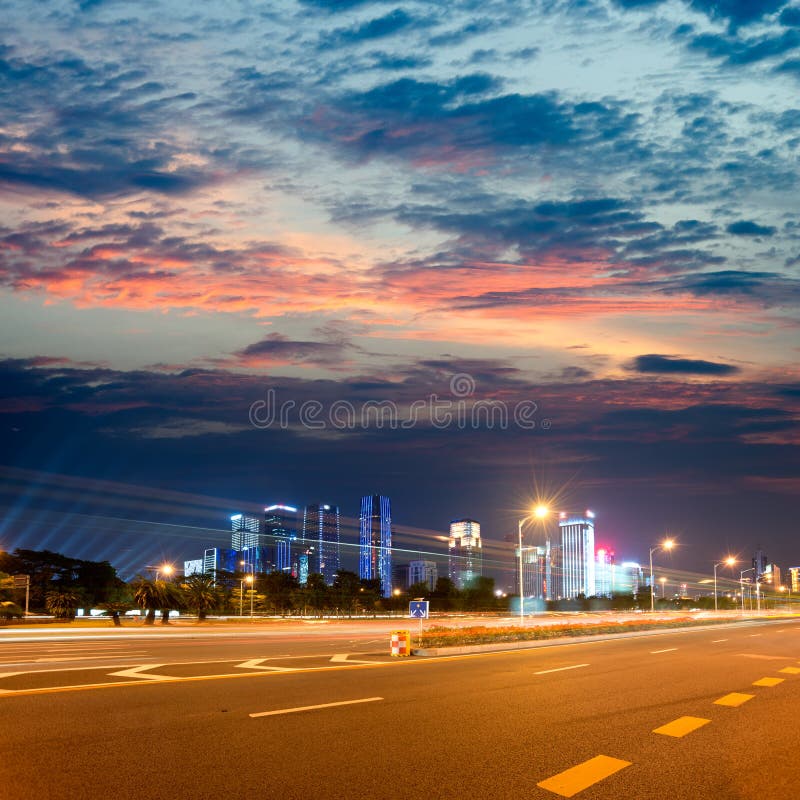 Road city stock image. Image of asphalt, horizon, route - 31985429