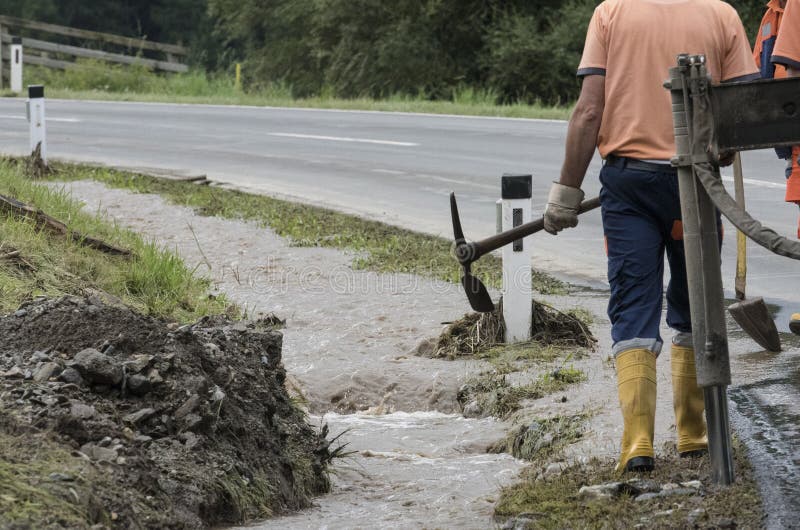 Road Cleaning and Road Maintenance Stock Photo - Image of maintenance ...