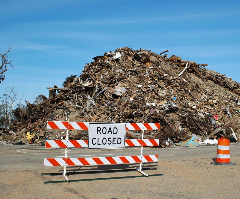Road Closed Type III Barricade with Warning Lights Stock Photo - Image ...